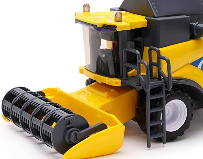 1:32 Scale Friction Powered Yellow Combine Harvester - Farm Toys - Size ...