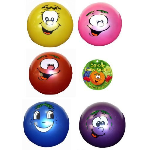 20cm Smelly Smiley Face Ball with Keyring - Toyland