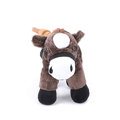 25cm Horse Soft Toy With Lead - Girl Toys - Farm Toys - Dark Brown ...