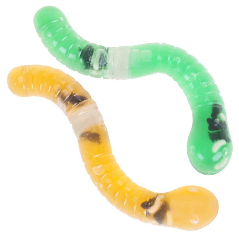 29cm Stretchy Worm With A Belly Full Of Bugs - 2 Assorted Colours - 1 ...