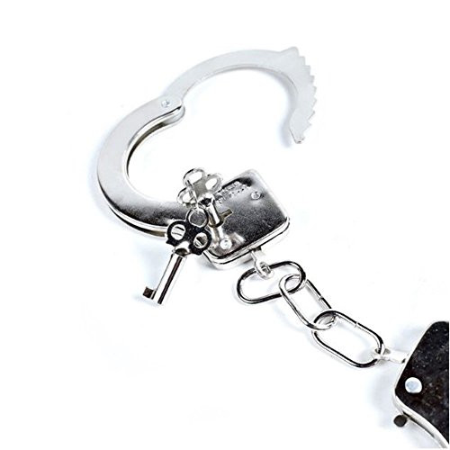 2x Swat Metal Handcuffs with Keys Safety Release Fancy Dress Police ...