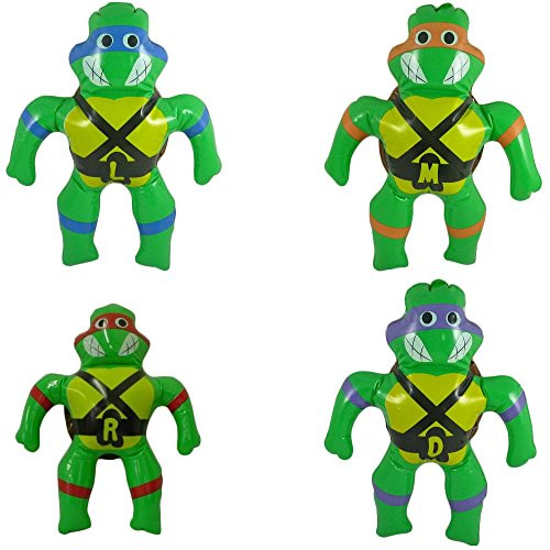 4 X 40cm Vintage Teenage Mutant Ninja Turtles Inflatable Toy - Blue ...