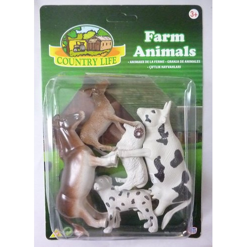 Country Life - Farm Animals - Pack Of 5 Animals - Farm Toys - Toyland