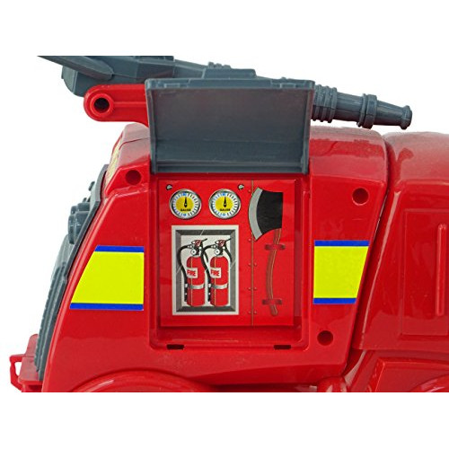 Fire Engine With Hose Pipe Vehicle - Light & Sound Friction Power - Die ...