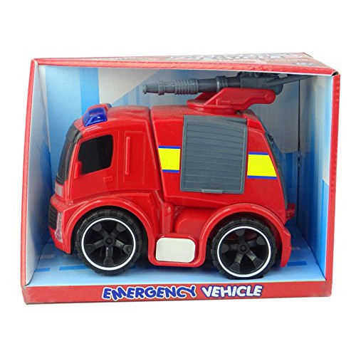 Fire Engine With Hose Pipe Vehicle - Light & Sound Friction Power - Die ...