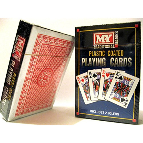 Plastic Coated Playing Cards - Includes 2 Jokers - Pockey Money Toys ...