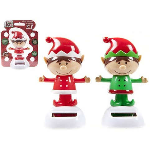 Solar Powered Wobbling Elf - Pack of 2 - Toyland