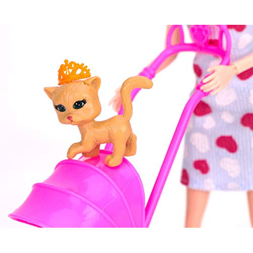 Toyland® 30cm Poppy's Playtime Pets In A Pram Doll Playset ...