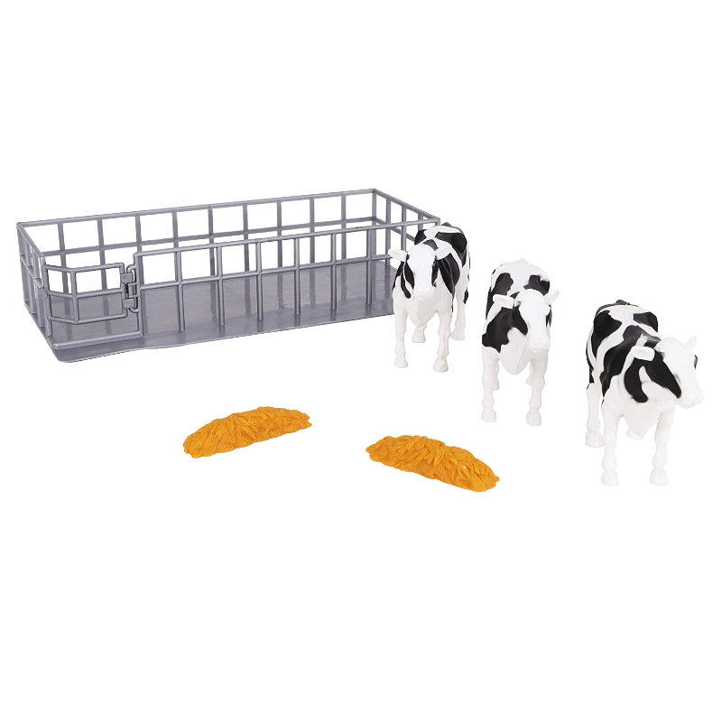 Toyland® Cow Feeding Playset - 3 Cows With Feeding Pen - Farming Toys ...