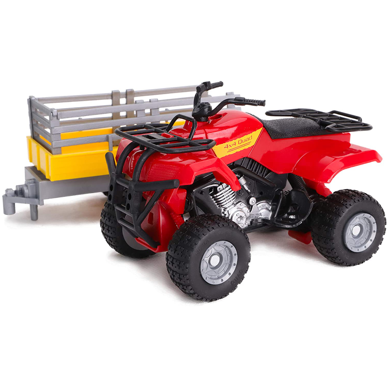 Toyland® Farm Quad & Trailer Playset - 1:16 Scale - Free Wheel Action ...