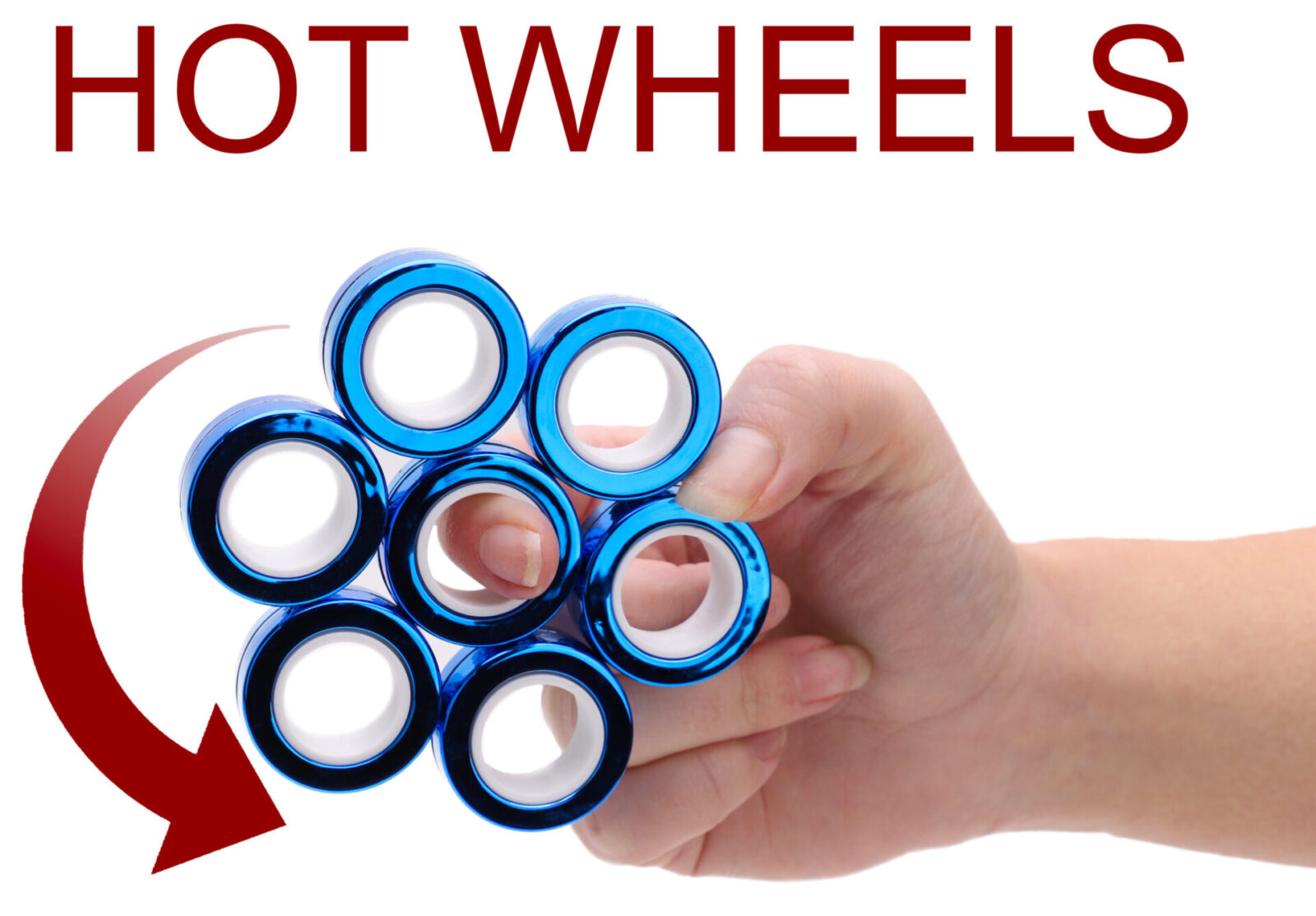 Toyland® Pack of 3 Professional Magnetic Spinning Ring Toys - Novelty ...