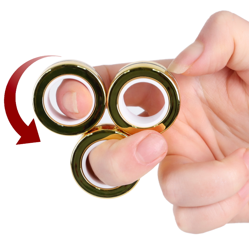 Toyland® Pack of 3 Professional Magnetic Spinning Ring Toys - Novelty ...