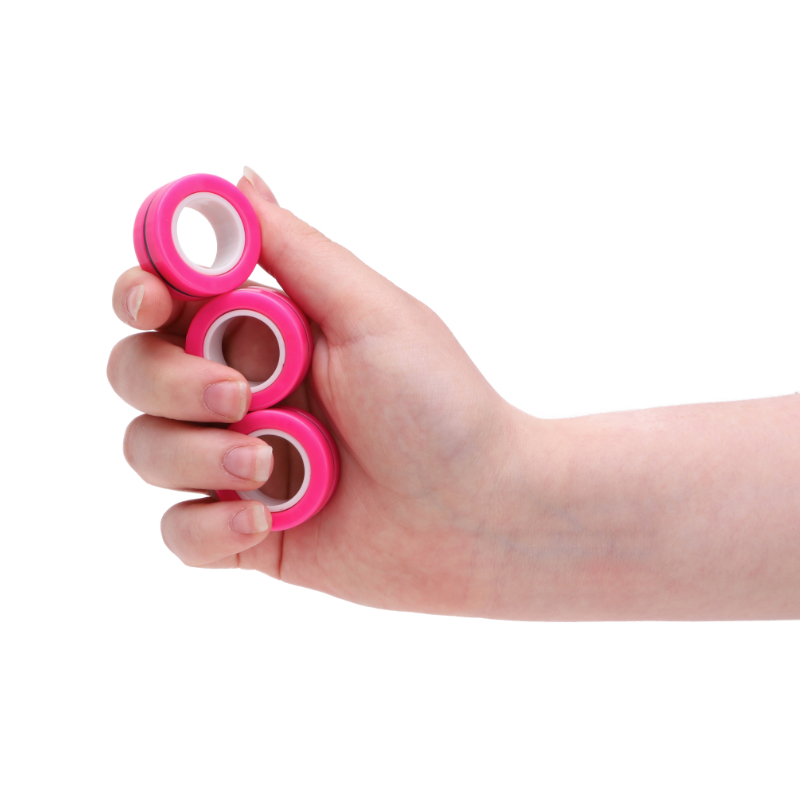 Toyland® Pack of 3 Professional Magnetic Spinning Ring Toys - Toyland