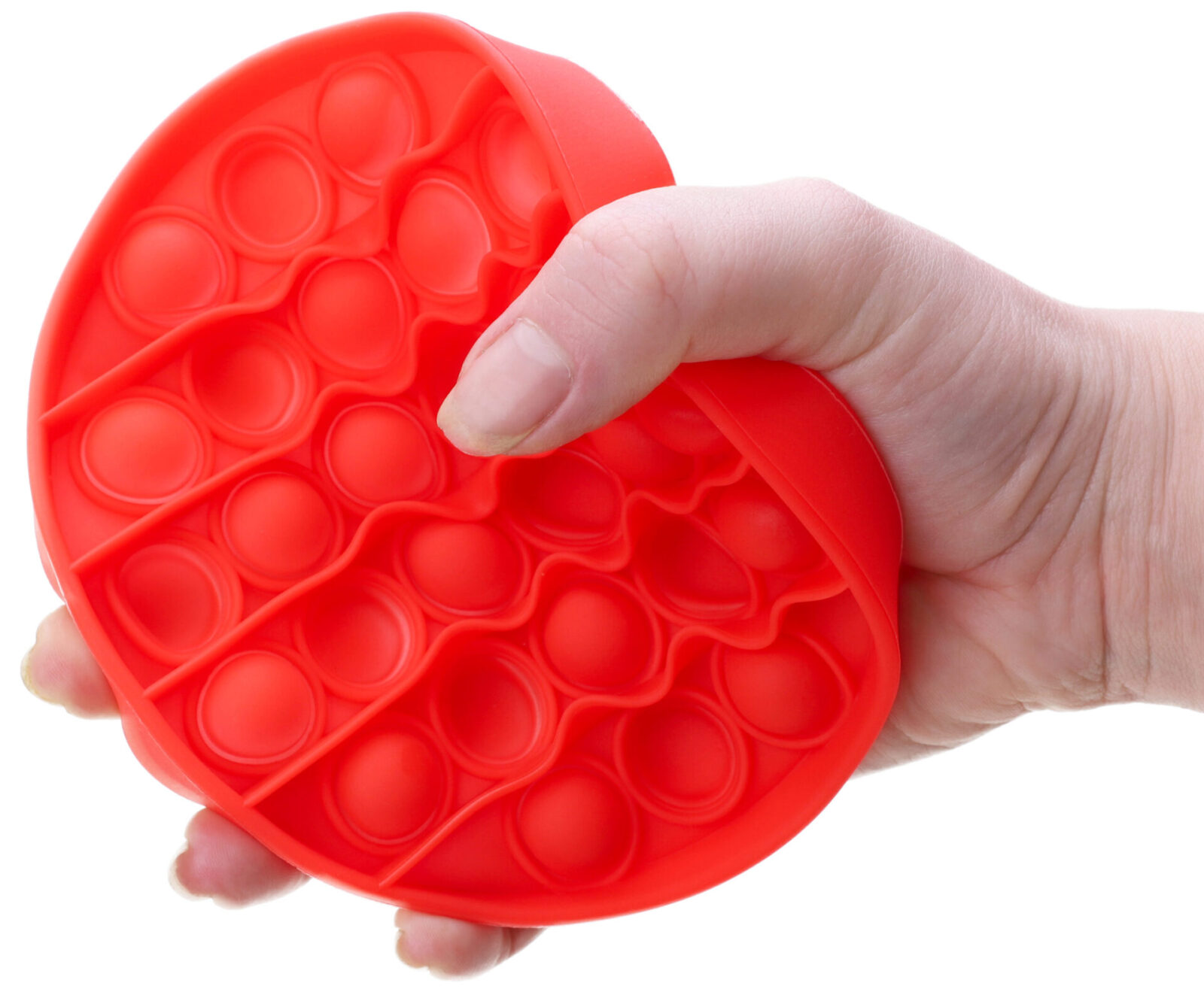 Toyland® Push Bubble Pop Bubble Sensory Fidget Toy (Red Round) - Toyland