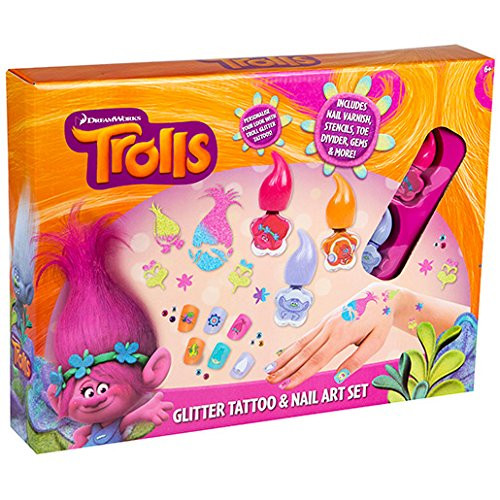 Trolls Glitter Tattoo & Nail Art Set - Toyland