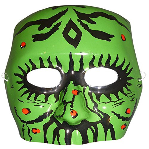 Plastic Green Monster Half Face Mask - Halloween/Fancy Dress - Toyland
