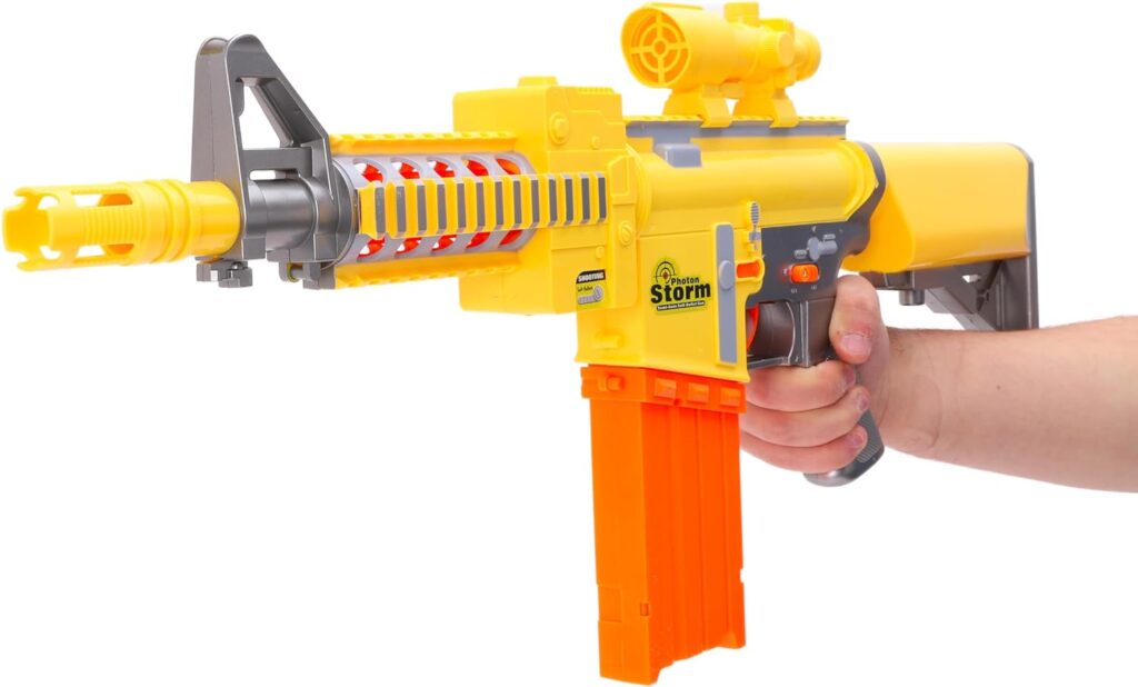 Photon Dart Blaster Gun - 20 Soft Bullets - Battery Operated - Toyland