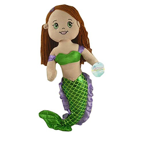 61cm Mermaid Princess Soft Toy Dressed In Green - Girls Gifts - Girls ...