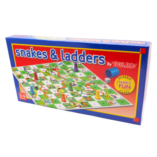 Toyland® 9 Piece Snakes & Ladders Game With Foldable Board & Storage ...