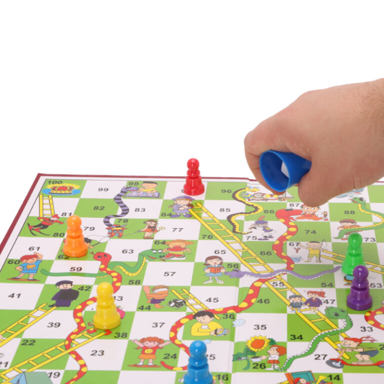 Toyland® 9 Piece Snakes & Ladders Game With Foldable Board & Storage ...