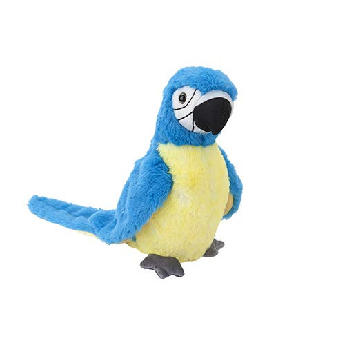 22cm Bright Blue & Yellow Plush Parrot Soft Toy - Animal Soft Toys ...