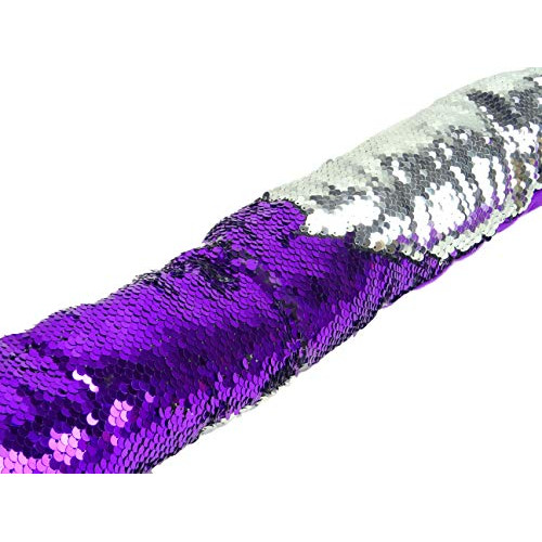 Giant 250cm Sequin Reveal Snake Plush Soft Toy - Purple & Silver - Toyland