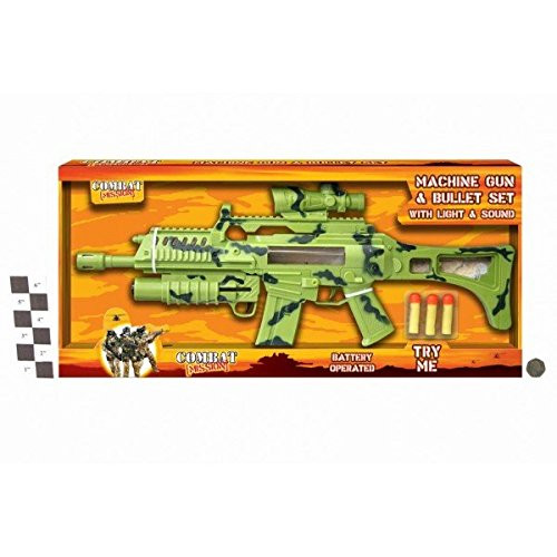 Photon Dart Blaster Gun - 20 Soft Bullets - Battery Operated - Toyland