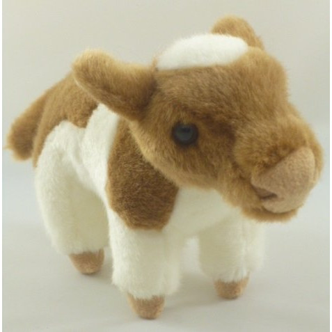 8 Inch Aurora Soft Toy - Brown And White Country Chums Cow - Toyland