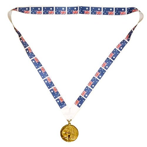 Australia Winners Medal - Gold Metal Medal With Australian Flag Lanyard ...