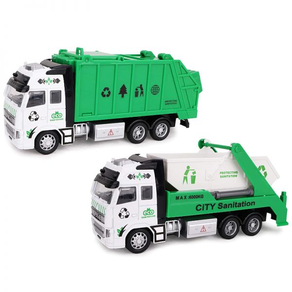 21cm Die Cast Pull Back Bin Lorry - Assorted Designs - 1 Chosen At ...
