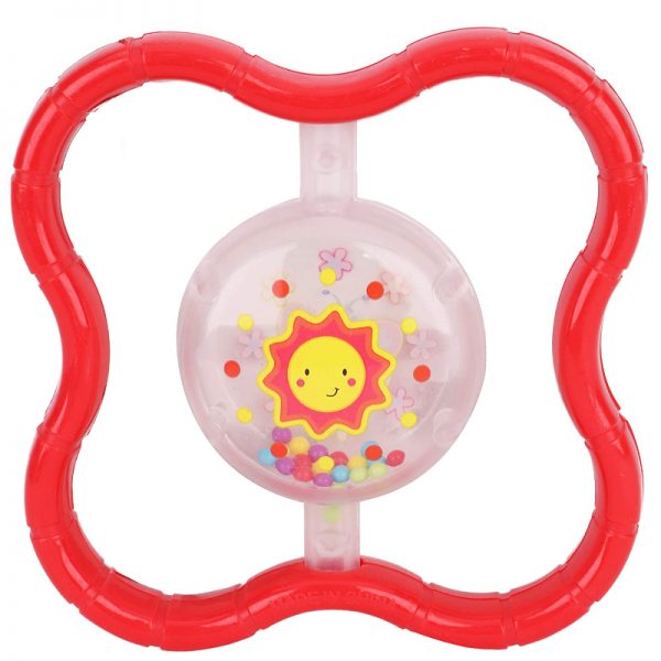 Toyland® Baby & Toddler Teething Rattles - Assorted Designs - Red ...