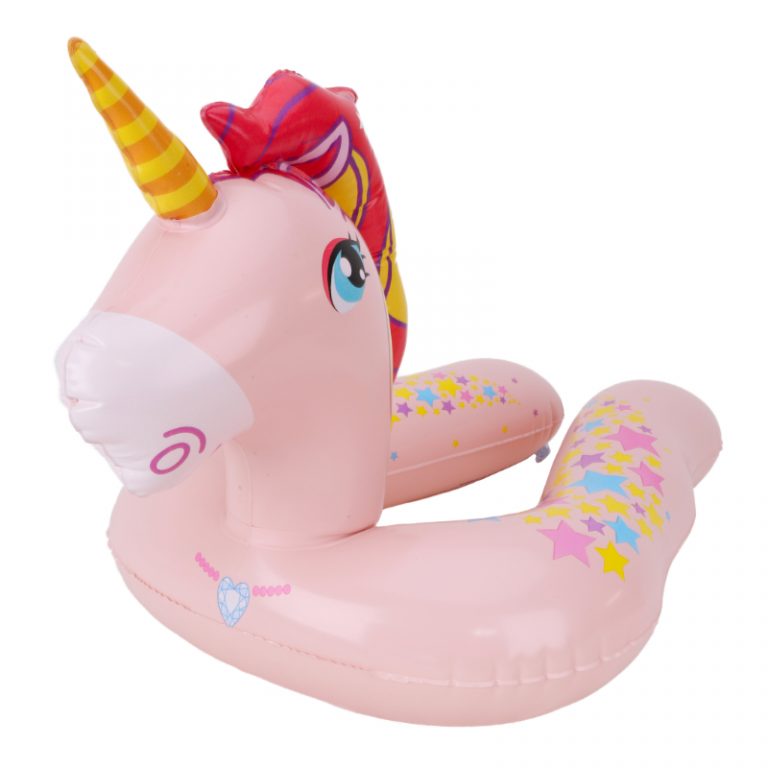 22" Inflatable Unicorn Split Swim Ring - Pink - Toyland