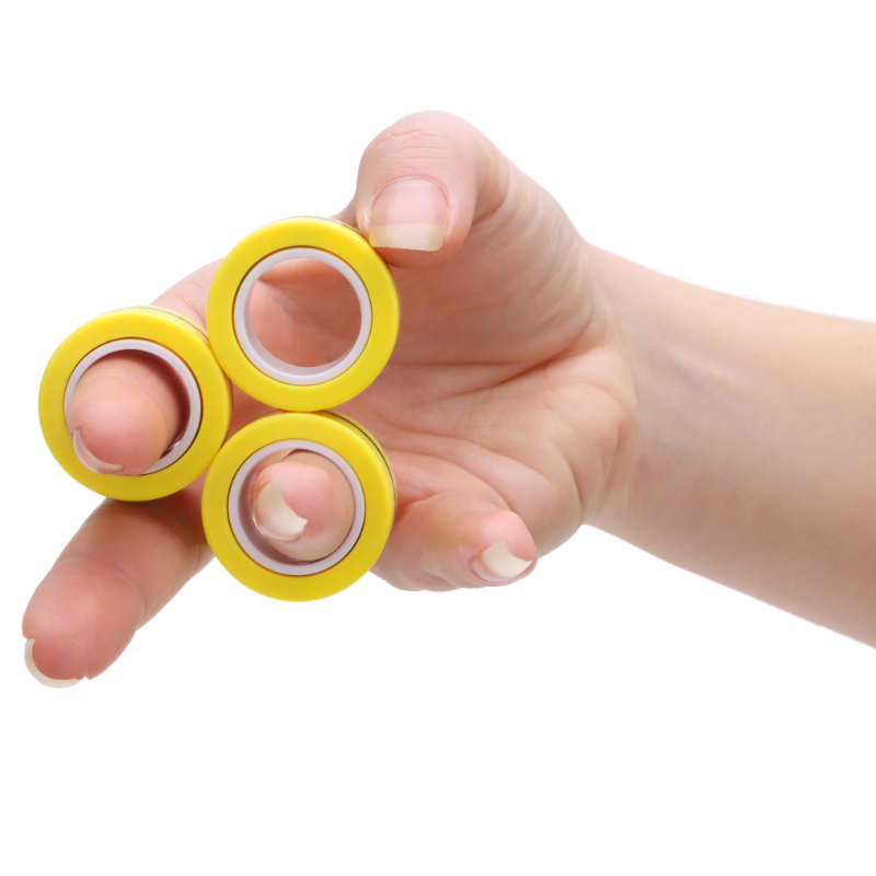 Toyland® Pack of 3 Professional Magnetic Spinning Ring Toys - Novelty ...
