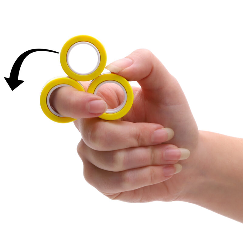 Toyland® Pack of 3 Professional Magnetic Spinning Ring Toys - Novelty ...