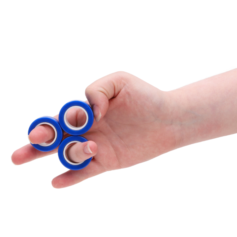 Toyland® Pack of 3 Professional Magnetic Spinning Ring Toys - Toyland