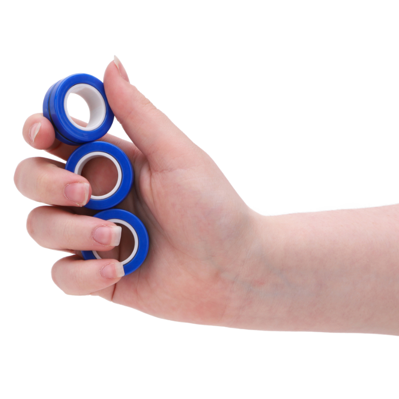 Toyland® Pack of 3 Professional Magnetic Spinning Ring Toys - Toyland