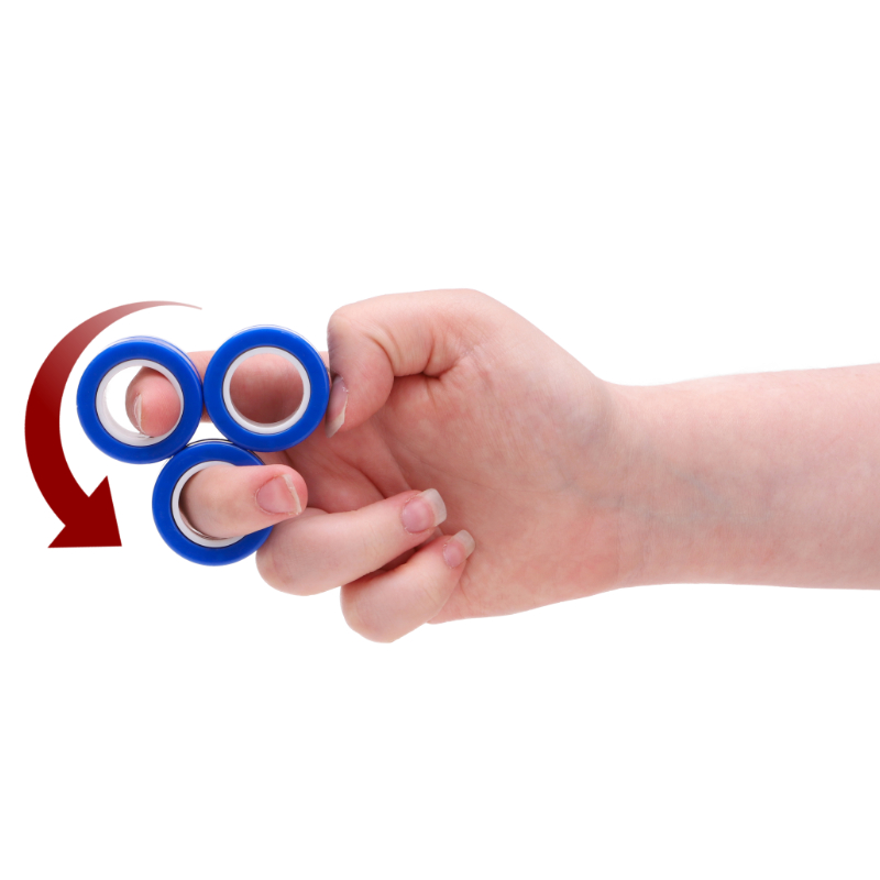 Toyland® Pack of 3 Professional Magnetic Spinning Ring Toys - Toyland