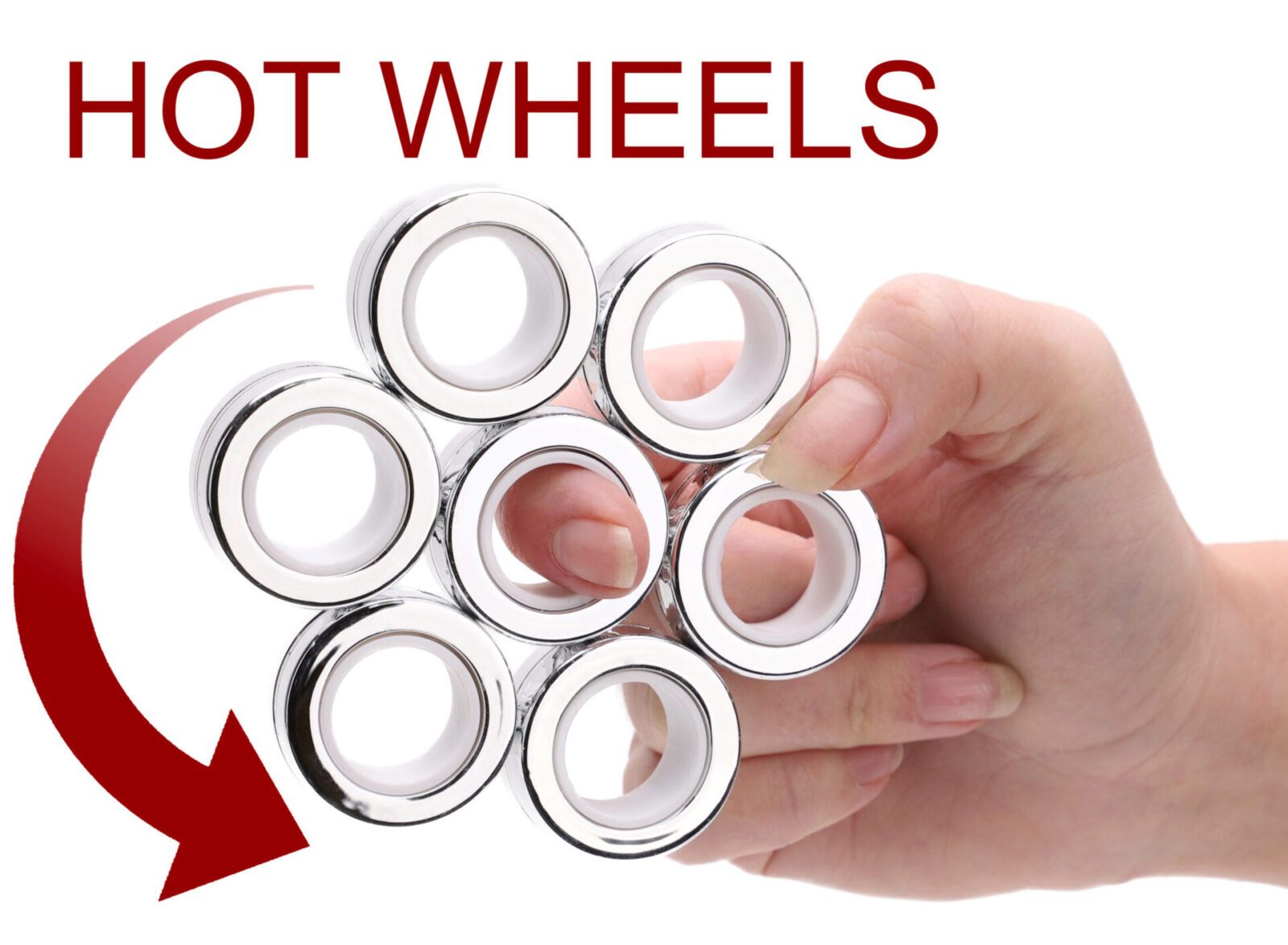 Toyland® Pack of 3 Professional Magnetic Spinning Ring Toys - Novelty ...