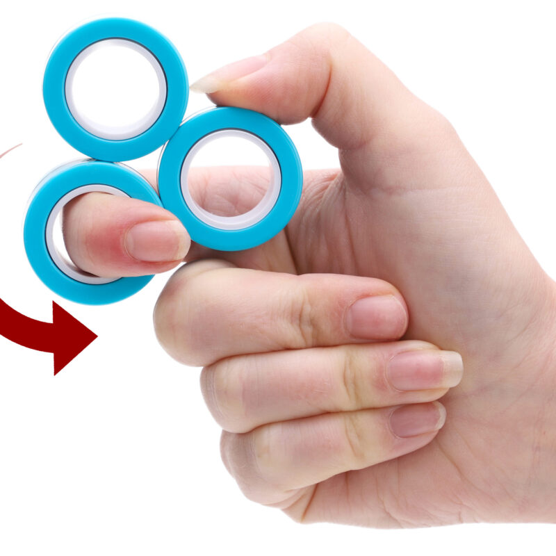 Toyland® Pack of 3 Professional Magnetic Spinning Ring Toys - Novelty ...