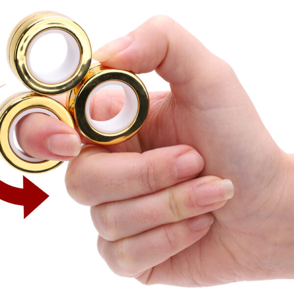 Toyland® Pack of 3 Professional Magnetic Spinning Ring Toys - Novelty ...