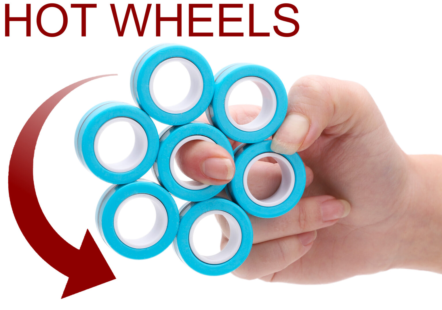 Toyland® Pack of 3 Professional Magnetic Spinning Ring Toys - Novelty ...