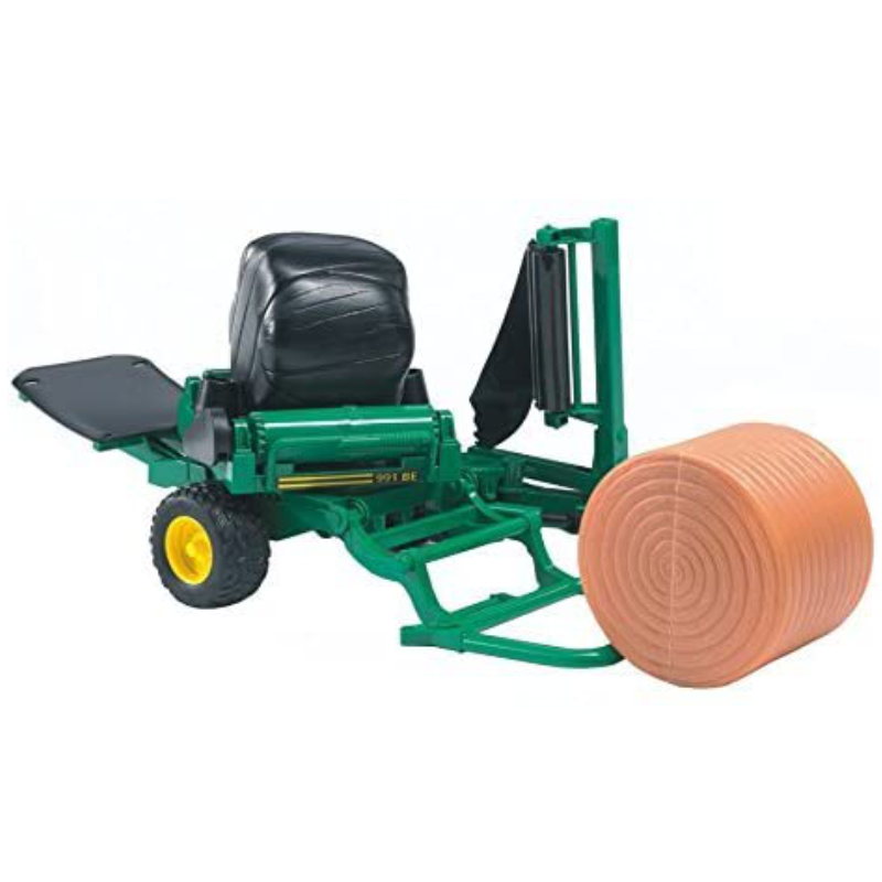 Bruder 02122 Bale Wrapper with Ockery and Black Round Bales by Bruder ...