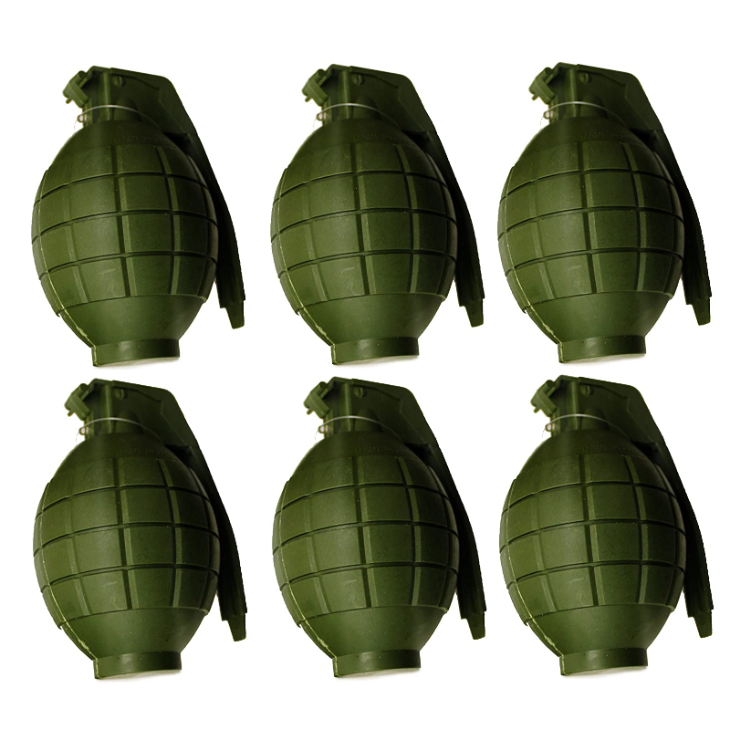 Pack of 6 Kids Army Toy GREEN Hand Grenades - With Flashing Light ...