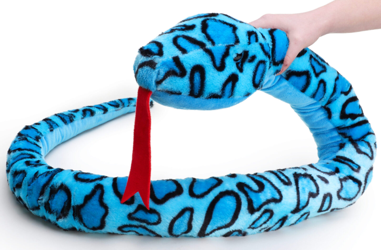 Giant Plush Snake - 180cm - Childrens Soft Toys (BLUE) - Toyland