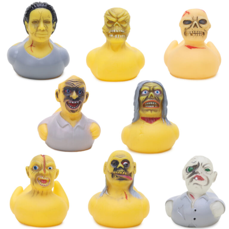 Toyland® Pack of 8 - 9cm Novelty Horror Rubber Ducks - Bath Toy ...