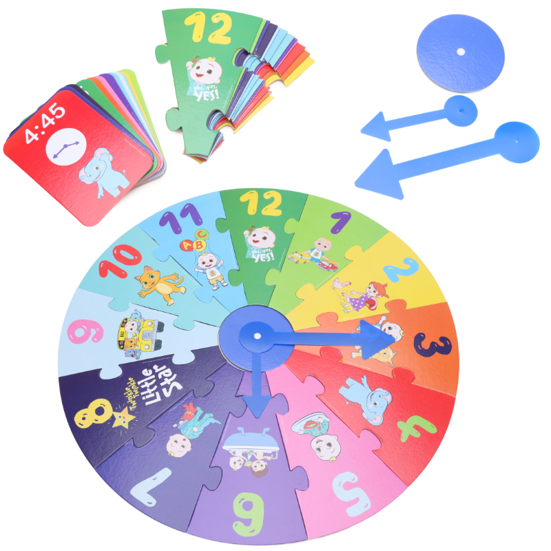 Toyland® Cocomelon Clock Giant Floor Puzzle With 12 Flash Cards - Learn ...