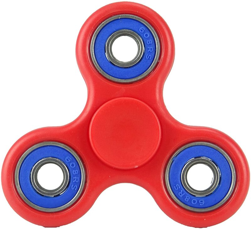 Toyland® Exclusive Red & Blue Fidget Hand Spinner - Stress Reducer ...