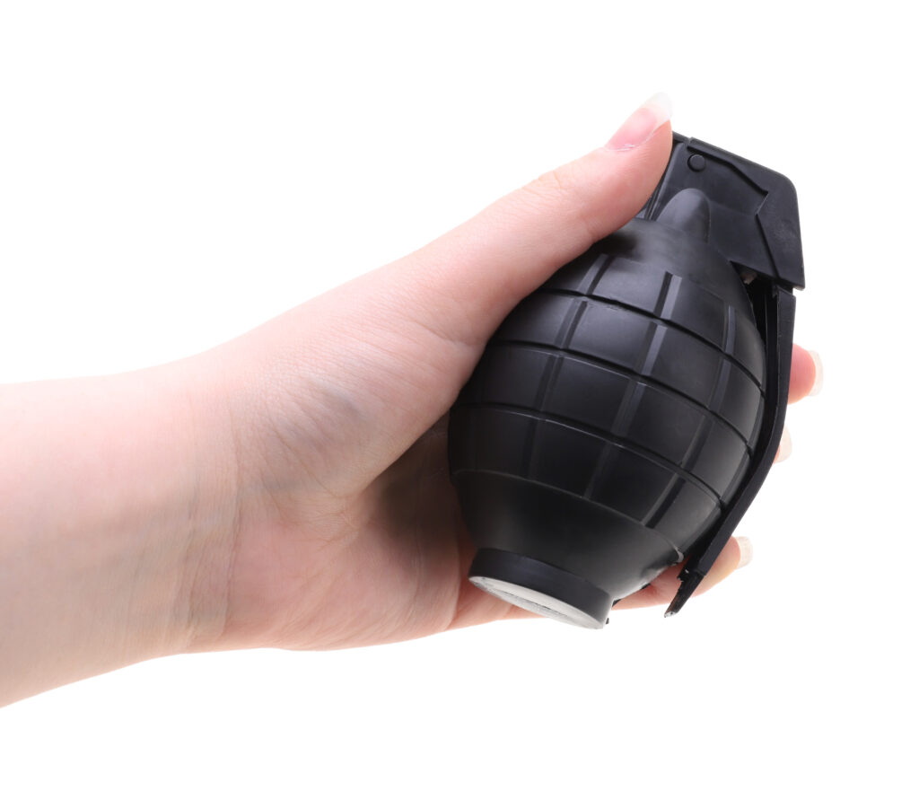 Pack of 6 Kids Army Toy Hand Grenades – With Flashing Light & sound ...