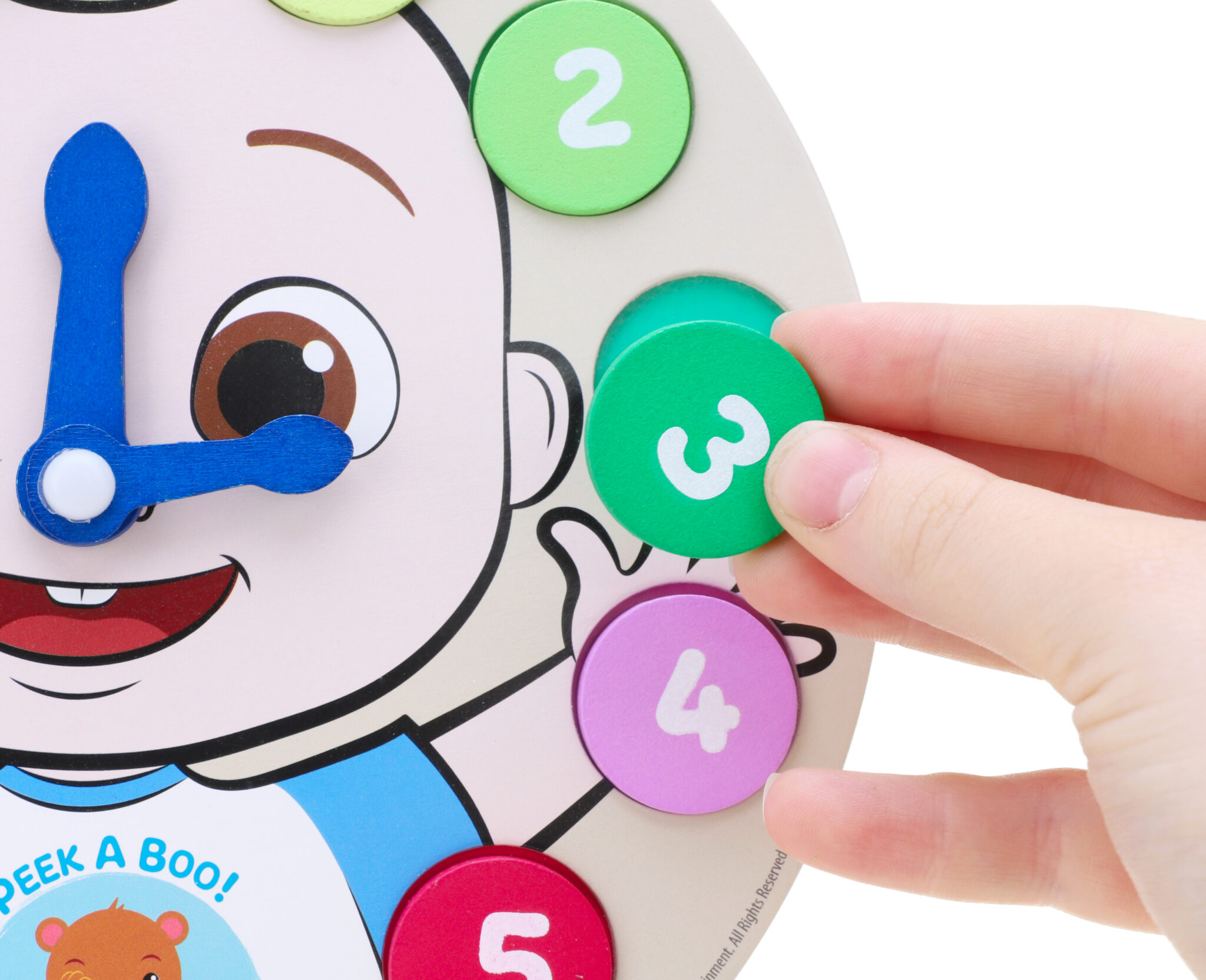 Toyland® Cocomelon Wooden Learning Clock Puzzle - Learn To Tell The ...