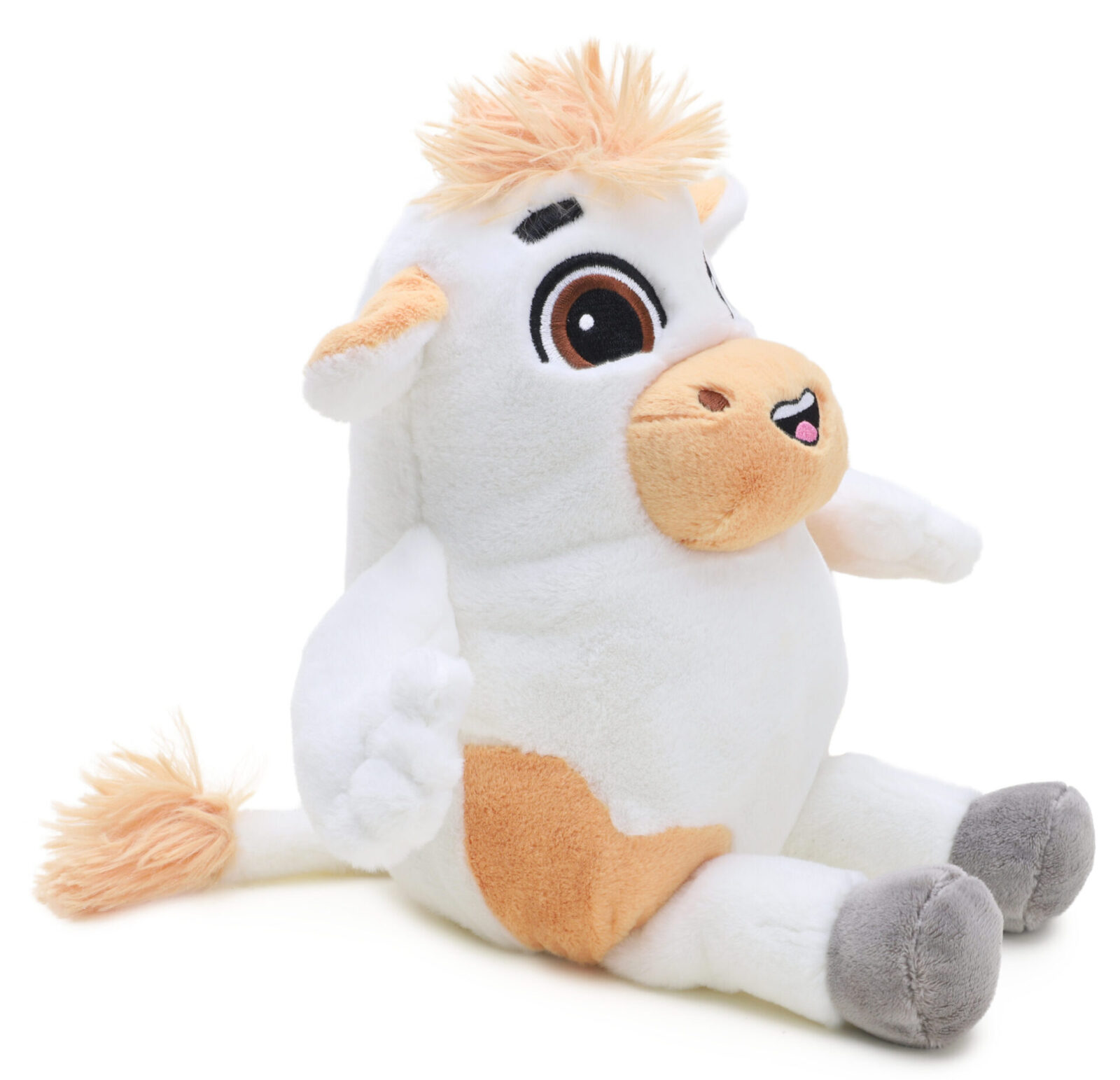 23cm Childrens White & Brown Cow Soft Plush Toy - Farmyard Animals ...